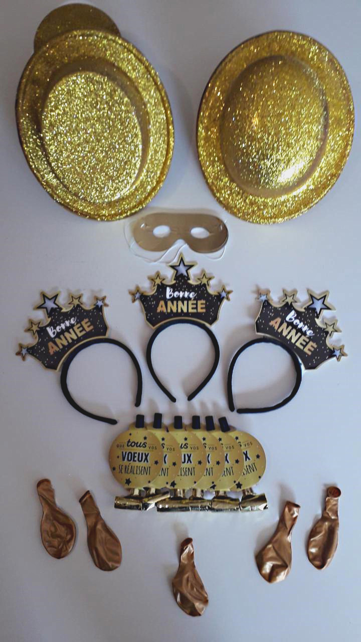 Kit cotillons or nouvel an